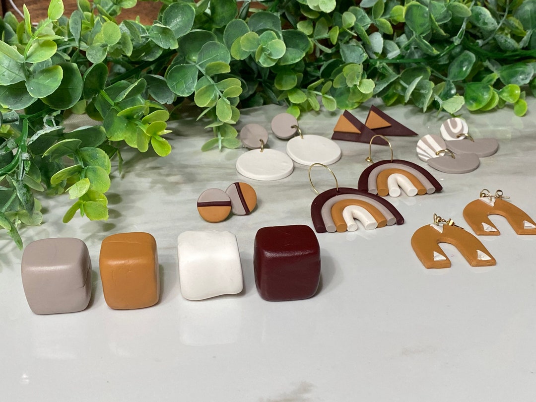 DIY Polymer Clay Earring Kit - Makes 6 Sets of Earrings - Instructional ...