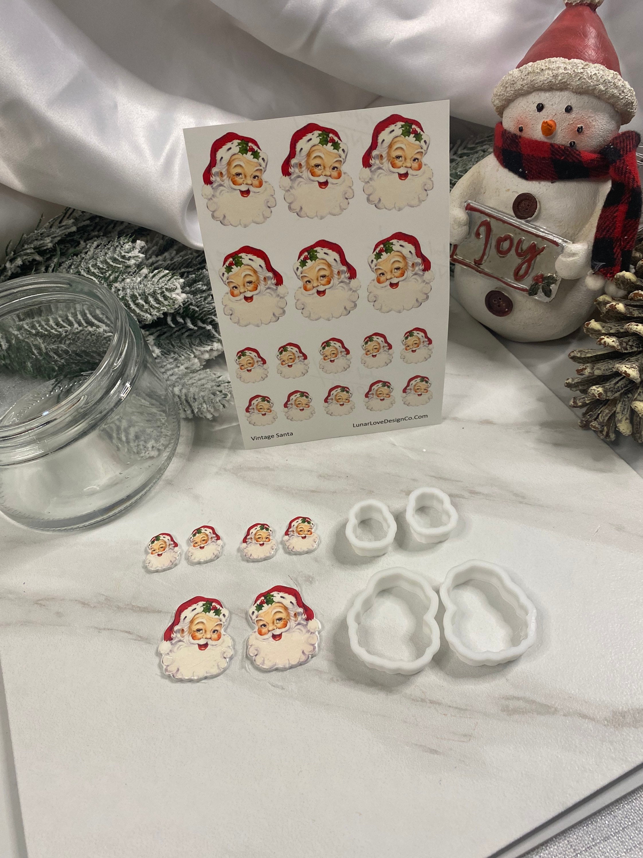 Vintage Santa Polymer Clay Image Transfer Tattoo And/or - Etsy