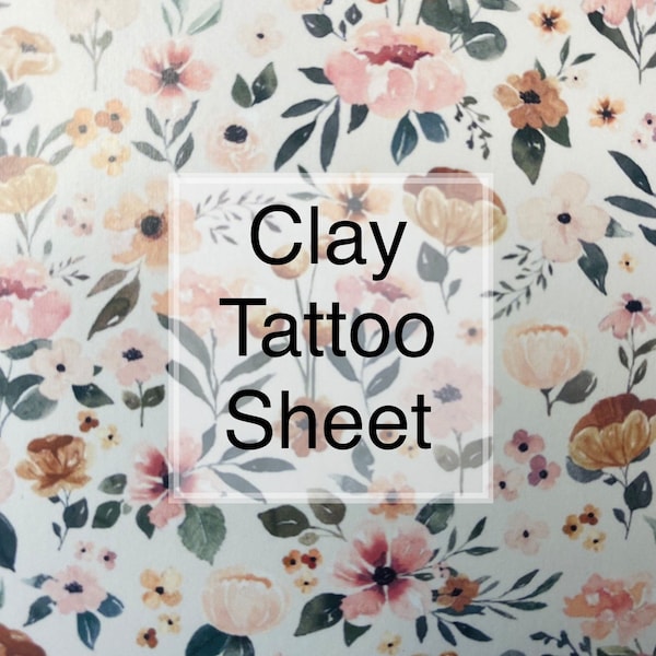 Polymer Clay Tattoo Sheets - Etsy