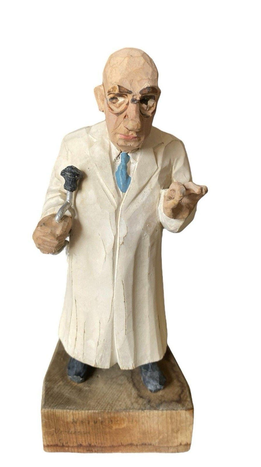 Vintage 1940s? German Wood Hand Carved Figure Nerve Surgeon Doctor ...