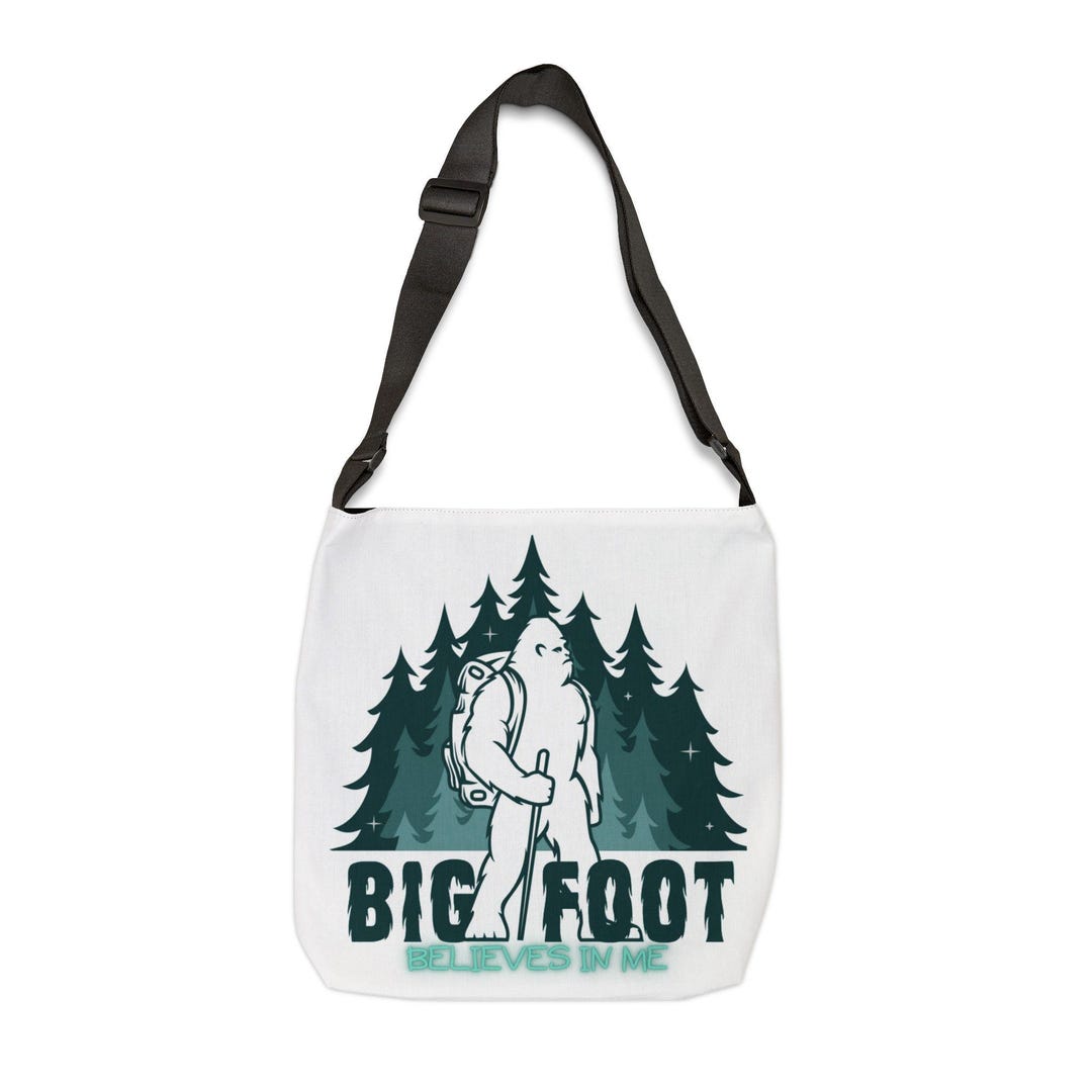Bigfoot Adjustable Tote, Sasquatch Market Bag, Funny Reusable Shopping ...