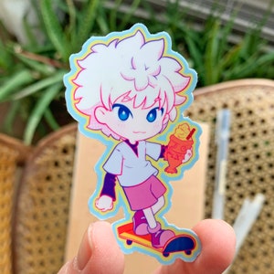 Chibi Anime Vinyl Stickers | Fishing Boy Anime | Chibi Anime Art ...