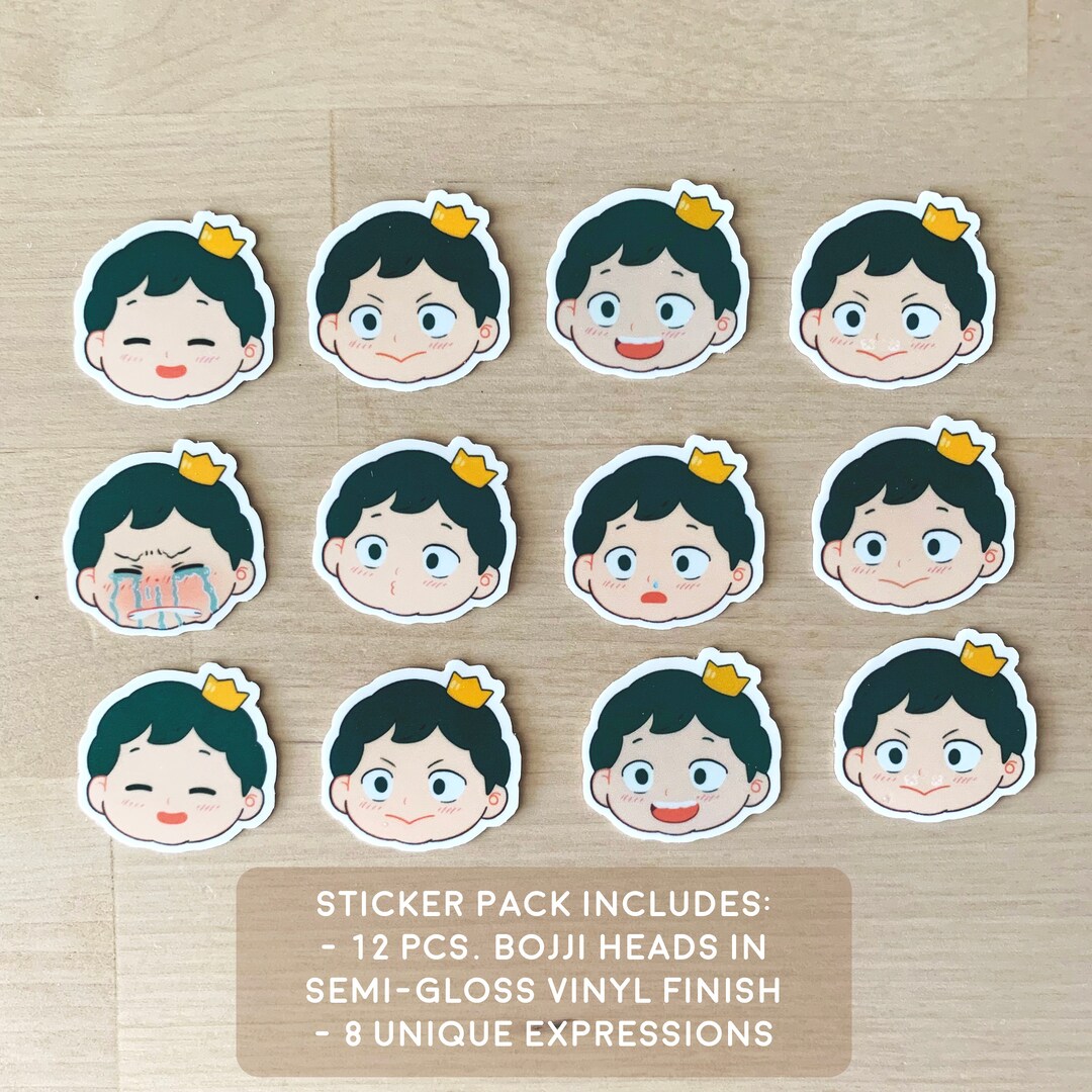Prince Bojji Kawaii Anime Vinyl Sticker Pack, 12PC. Sticker Pack, Cute ...