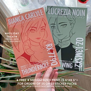 Mecha Anime Ggirls Vinyl Sticker Pack - Build Your Own Sticker Pack ...