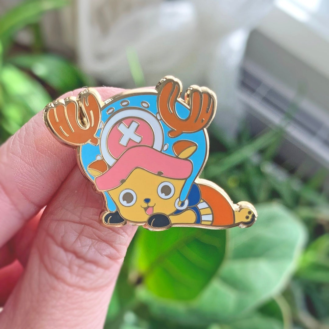 Kawaii Straw Hats Chop Pin Shin Sekai New World Hard Enamel Pin, Kawaii ...