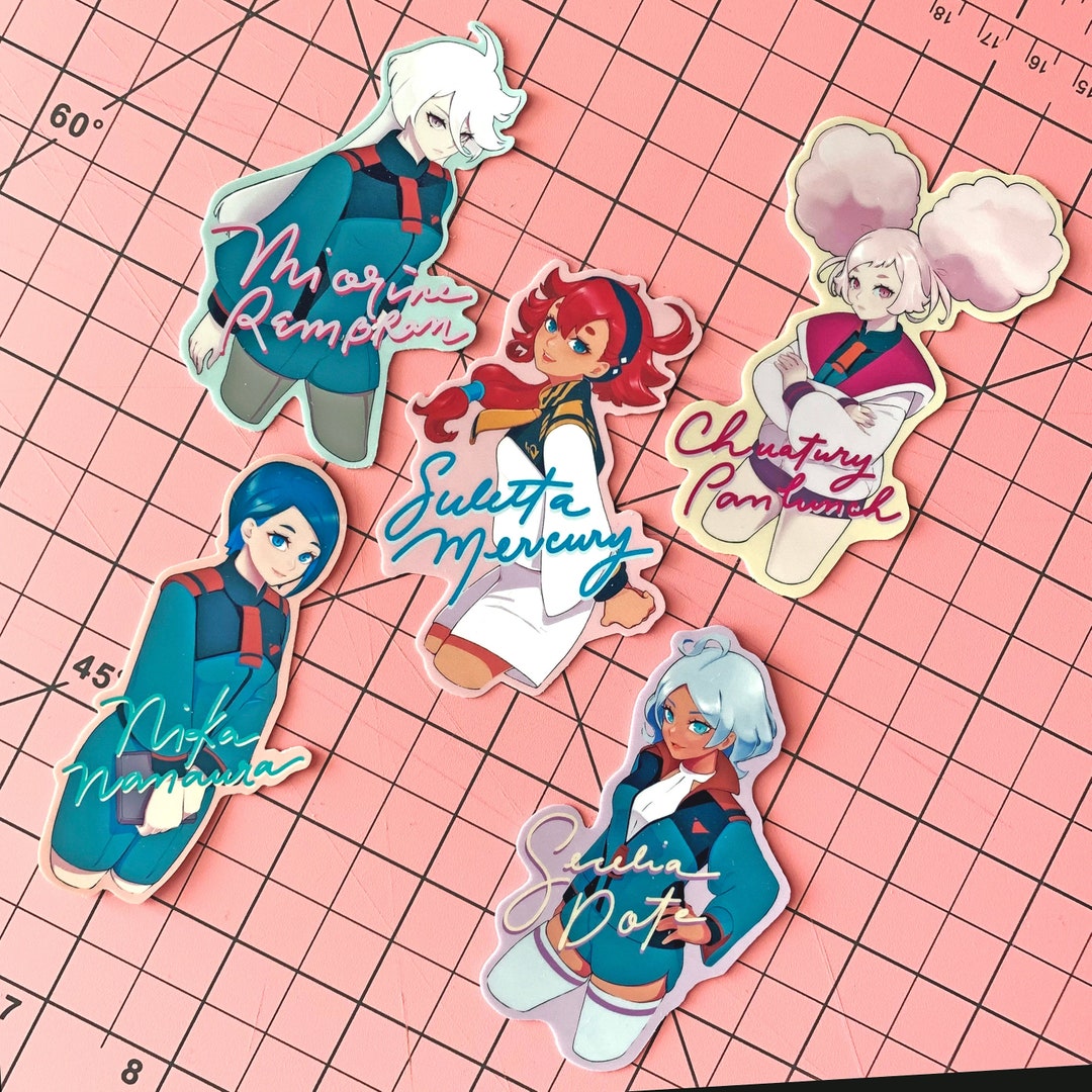 Mecha Ggirls S4, Mercury Girls Mecha Anime Sticker Pack, Kawaii Cute ...