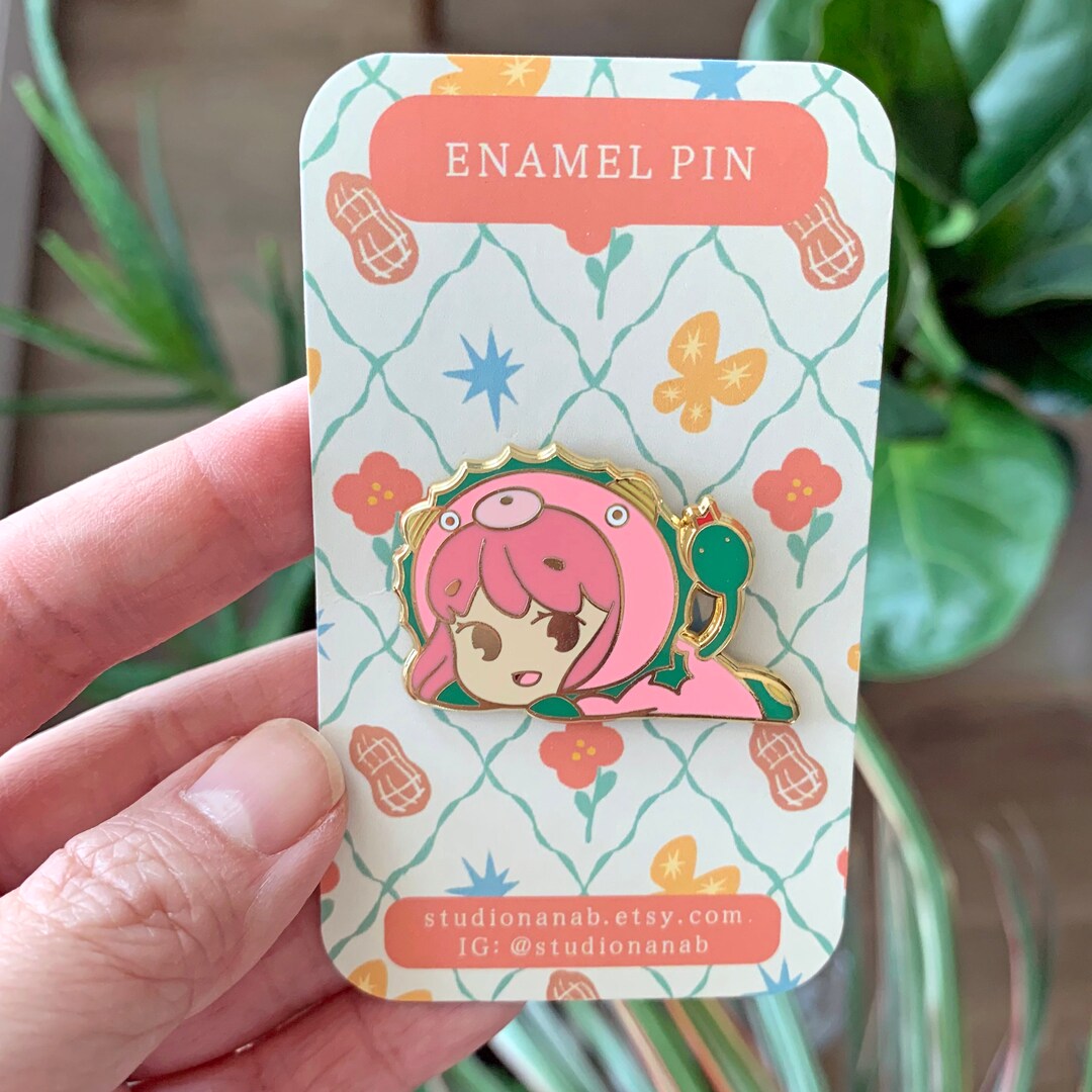 Spy Pink Girl Chimera Kawaii Cute Spy Anime Hard Enamel Pin, 1.5 Inch ...