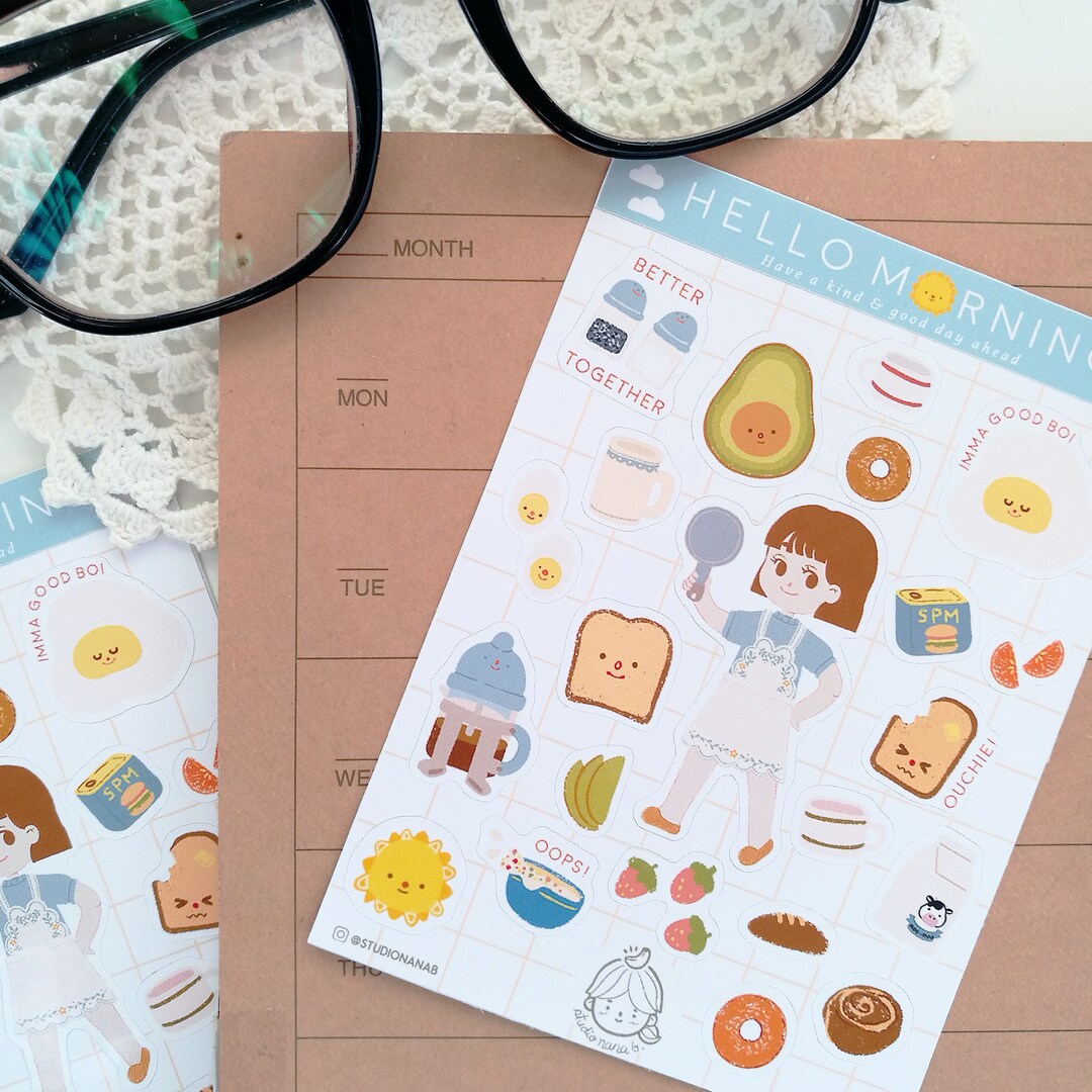 Breakfast Food Sticker Sheet// Kawaii Sticker Food Sticker - Etsy Italia