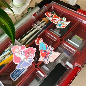 GG S2 Vinyl 6PC. Sticker Pack, Kawaii Cute Anime Girl Stickers, Mecha ...