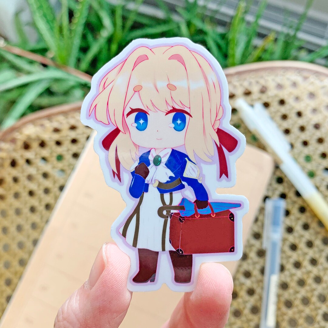 Violet Anime Kawaii Girl Vinyl Stickers Pretty Anime Chibi Stickers for ...
