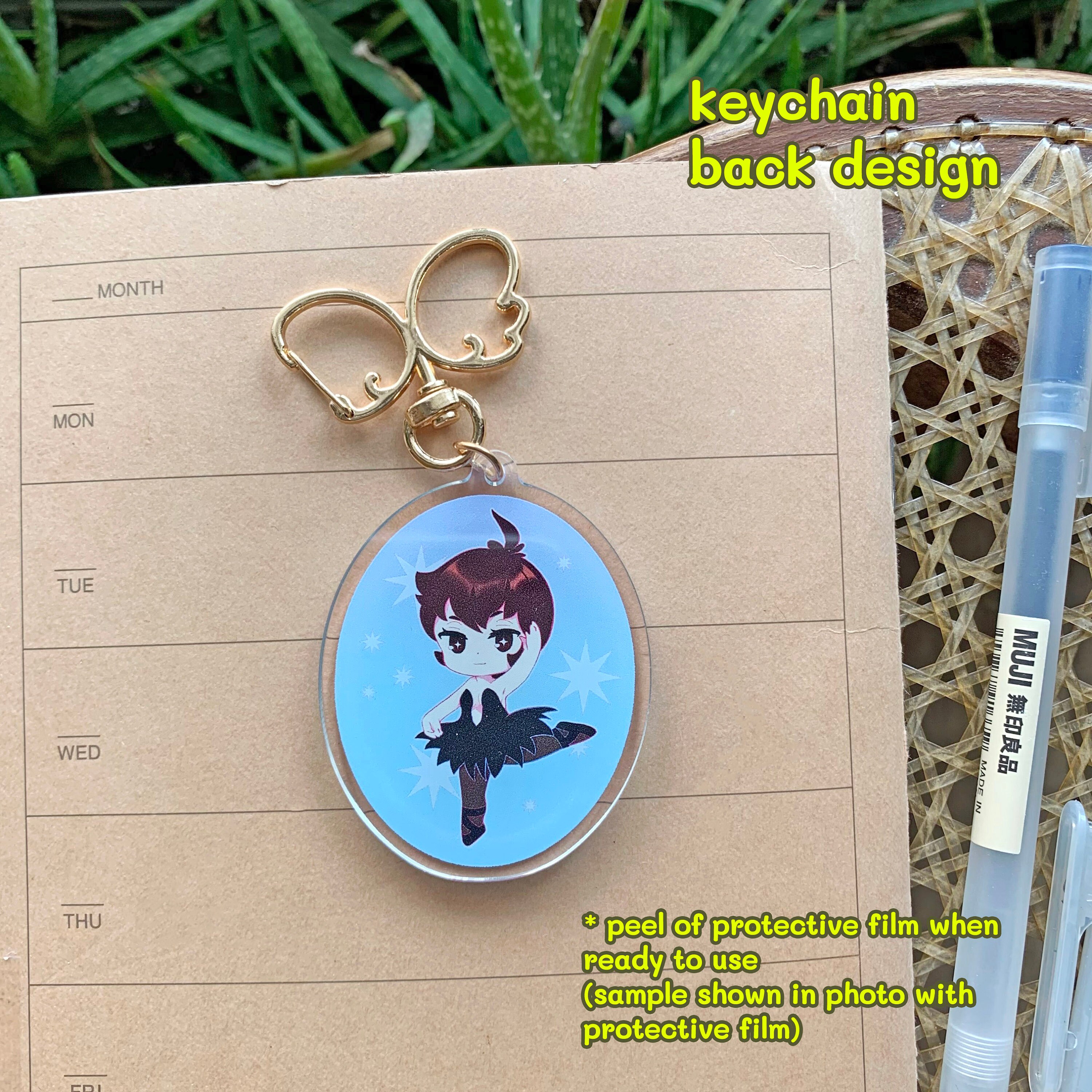 Chibi Ballerina Magical Girl Anime Keychain | Chibi Anime Charm ...