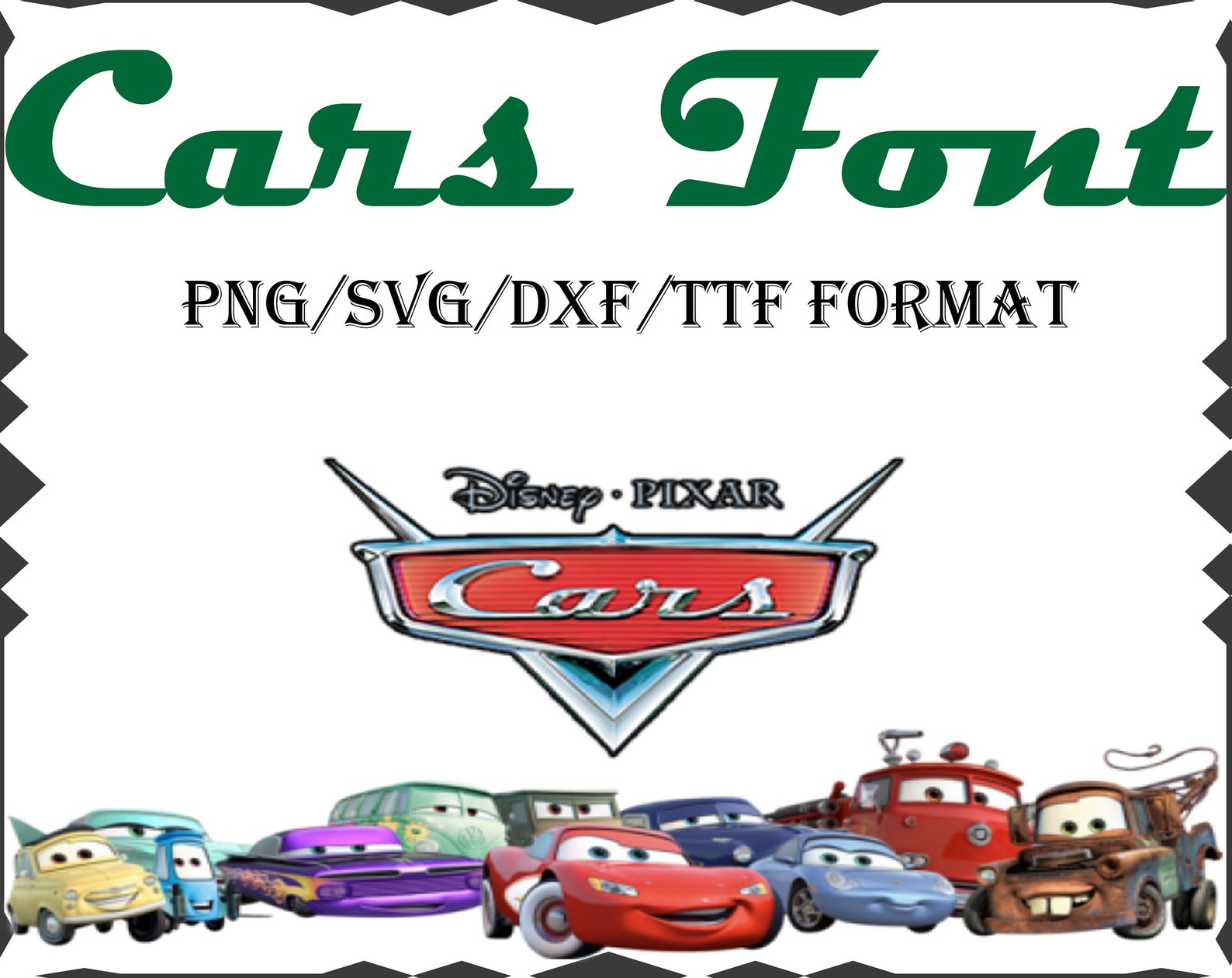 Cars Font Svg Png Dxf Ttf Format Font Svg Png Dxf Ttf Etsy The Best Porn Website