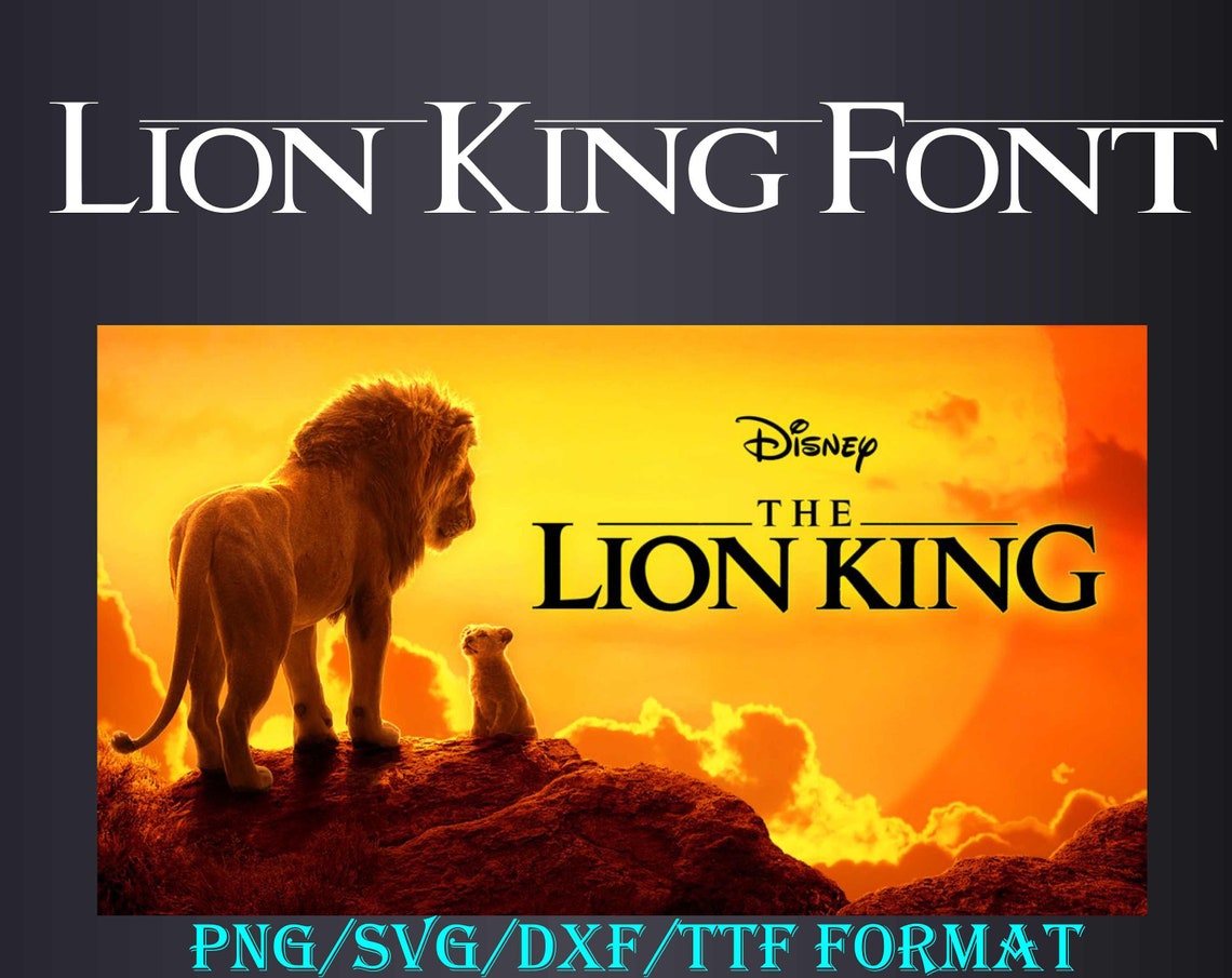 Lion King font svg png dxf ttf format font svg png dxf | Etsy
