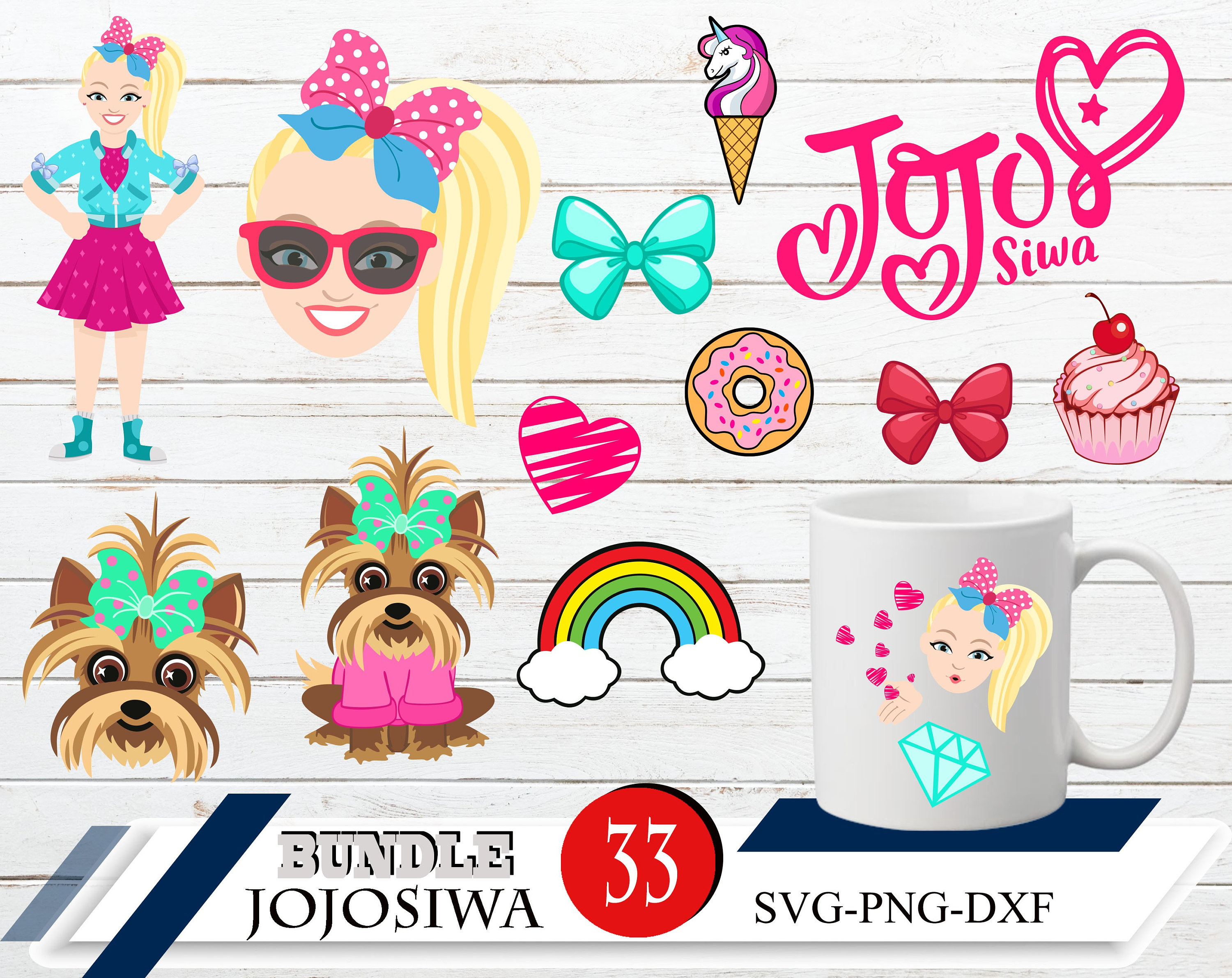 Jojo Siwa bundle svg png dxf Jojo Siwa svg png dxf Jojo | Etsy
