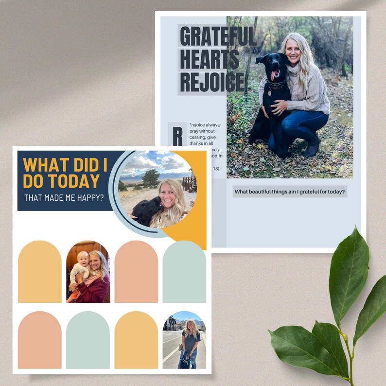 Personalized Gratitude Self-care Journal With Custom Pictures digital ...