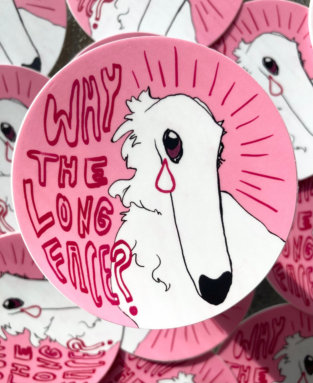 Sad Borzoi Sticker - Etsy
