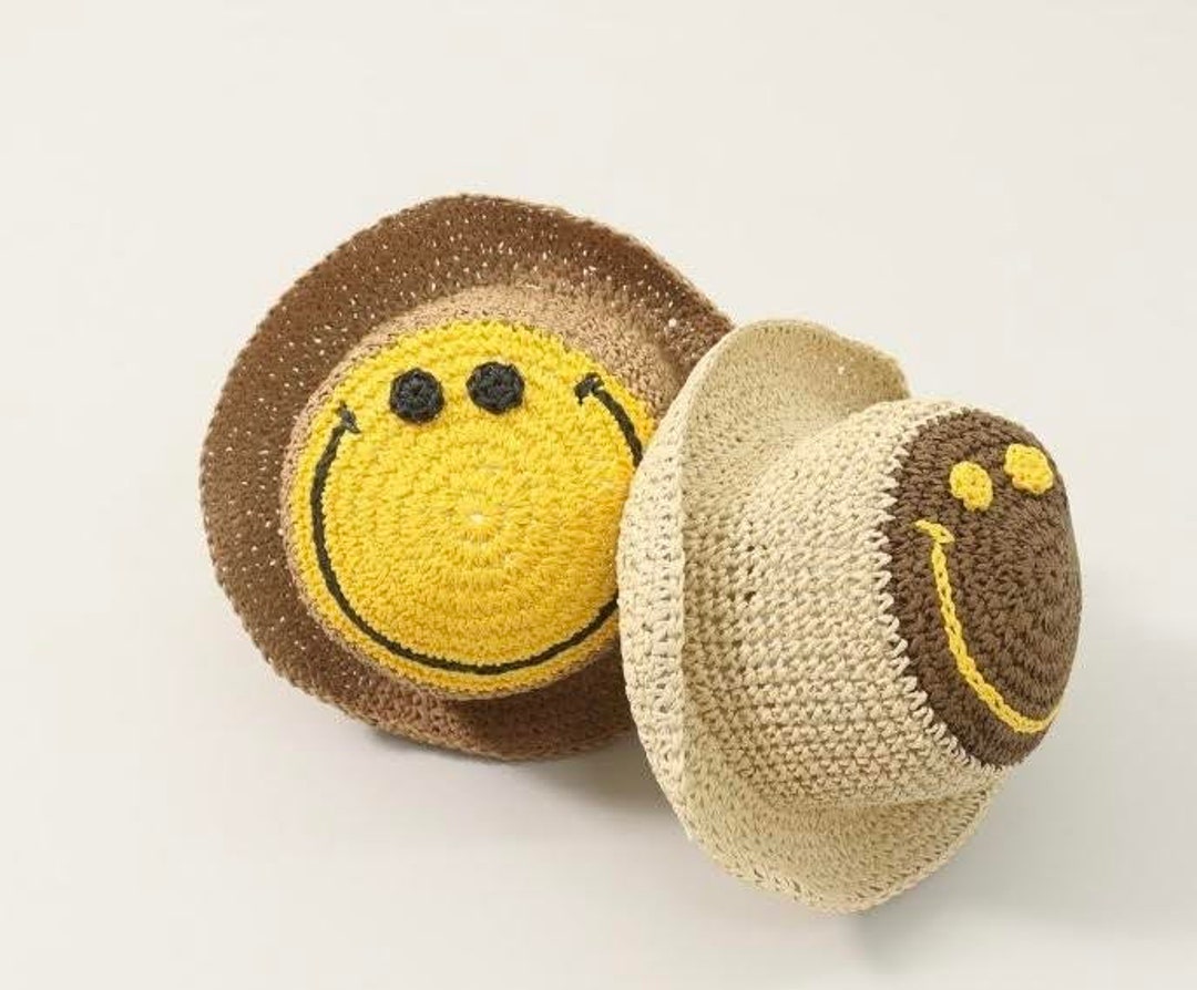 Straw Smile Summer Hat for 2-6 Yrs Old, Toddler Straw Hat, Toddler ...