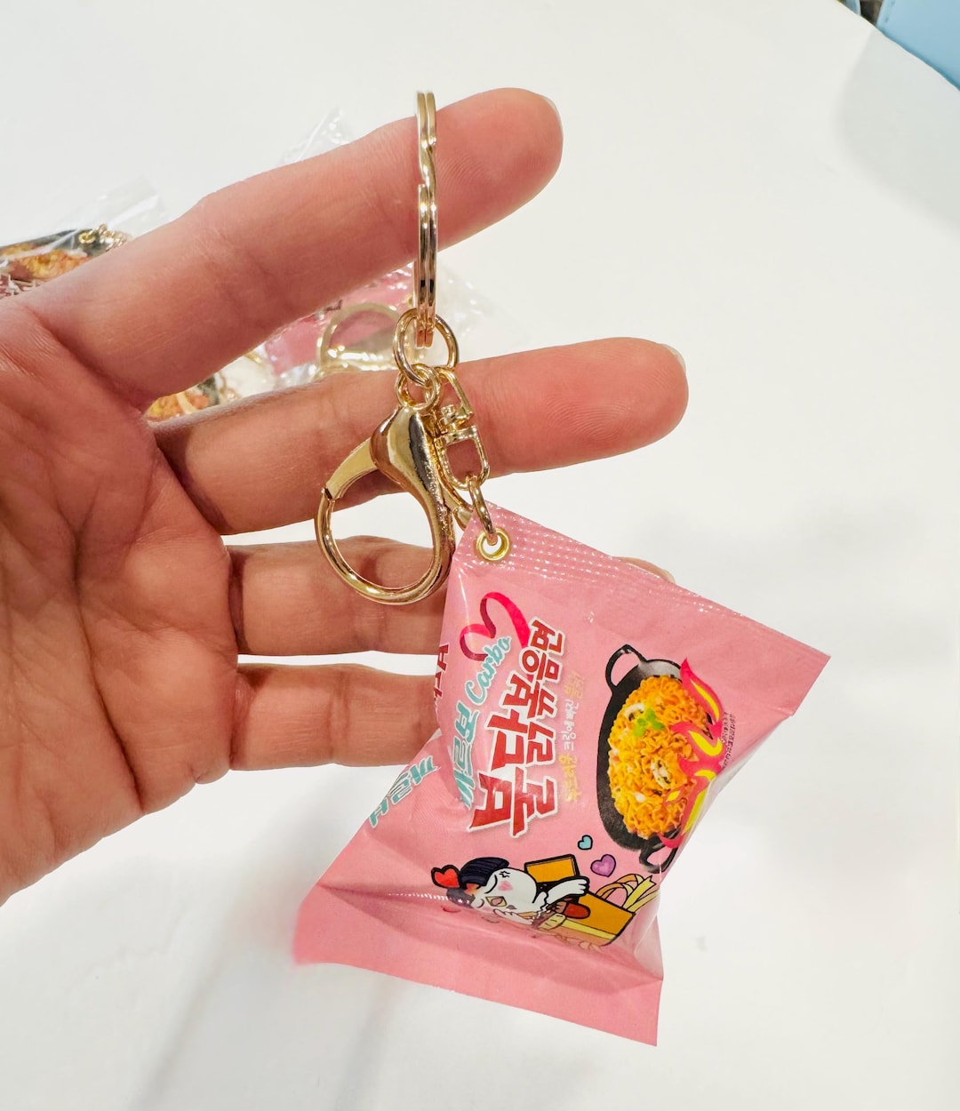 Buldak Ramen Keychain, Buldak Miniature Keychain, Ramen Keychain ...