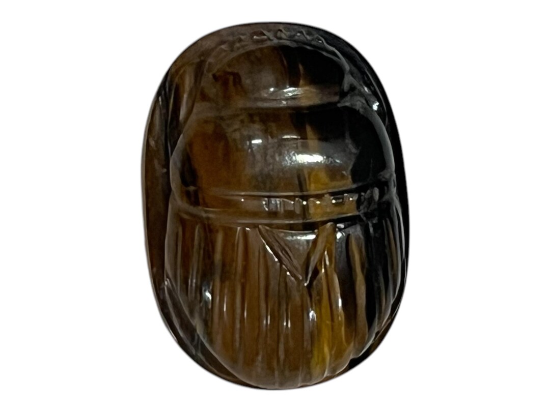 Hand-carved Tiger Eye Scarab Beetle Pendant: Ancient Jewelry - Etsy