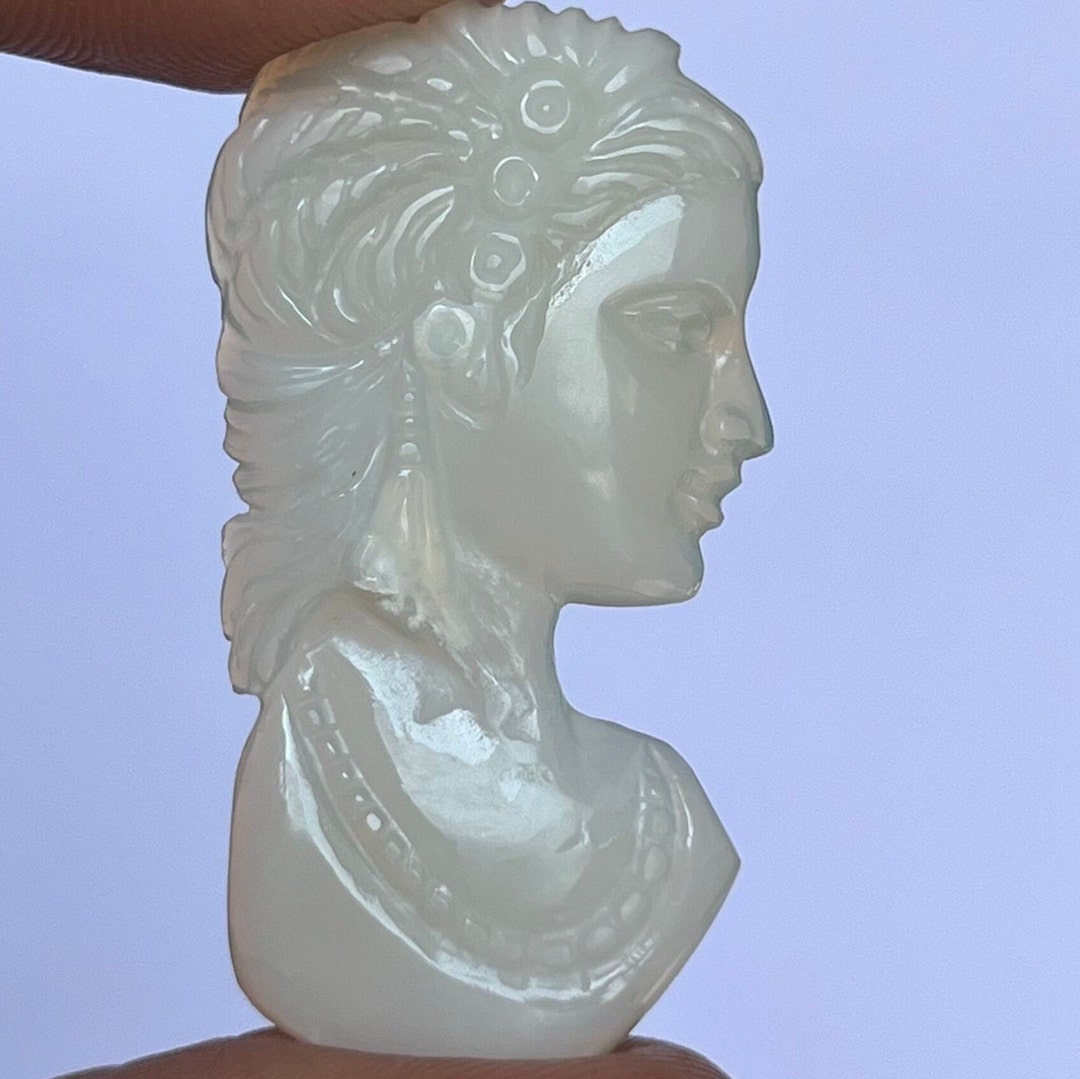 Natural Australian Opal Princess Face Carving, Carved Gemstone for ...