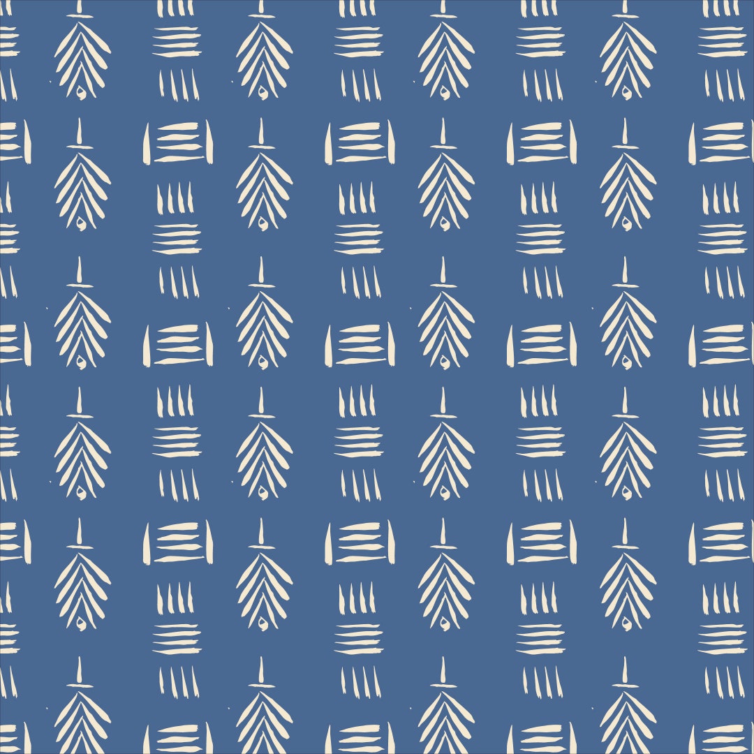Bamboo Brush on Blue Wrapping Paper - Etsy