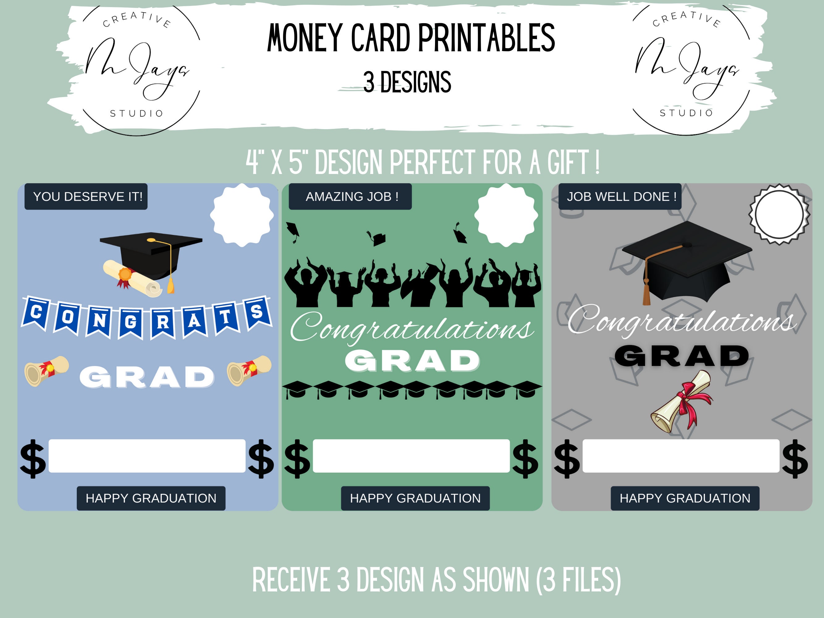 Graduation Money Card PNG Designs | Money Holder Printable - Etsy