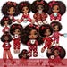 Little Black Girl Clip Art, 10 PNG Bundle, Afro Girls, Brown Kids ...