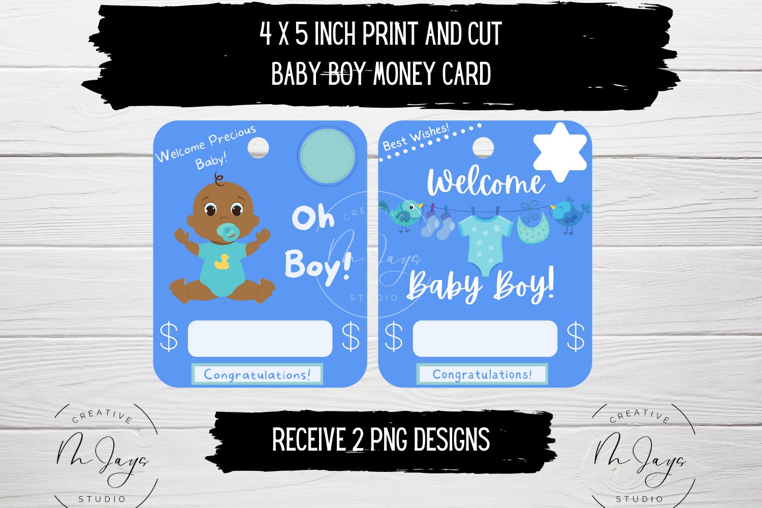 Printable Baby Money Card, Money Card PNG Bundle, Money Card PNG ...