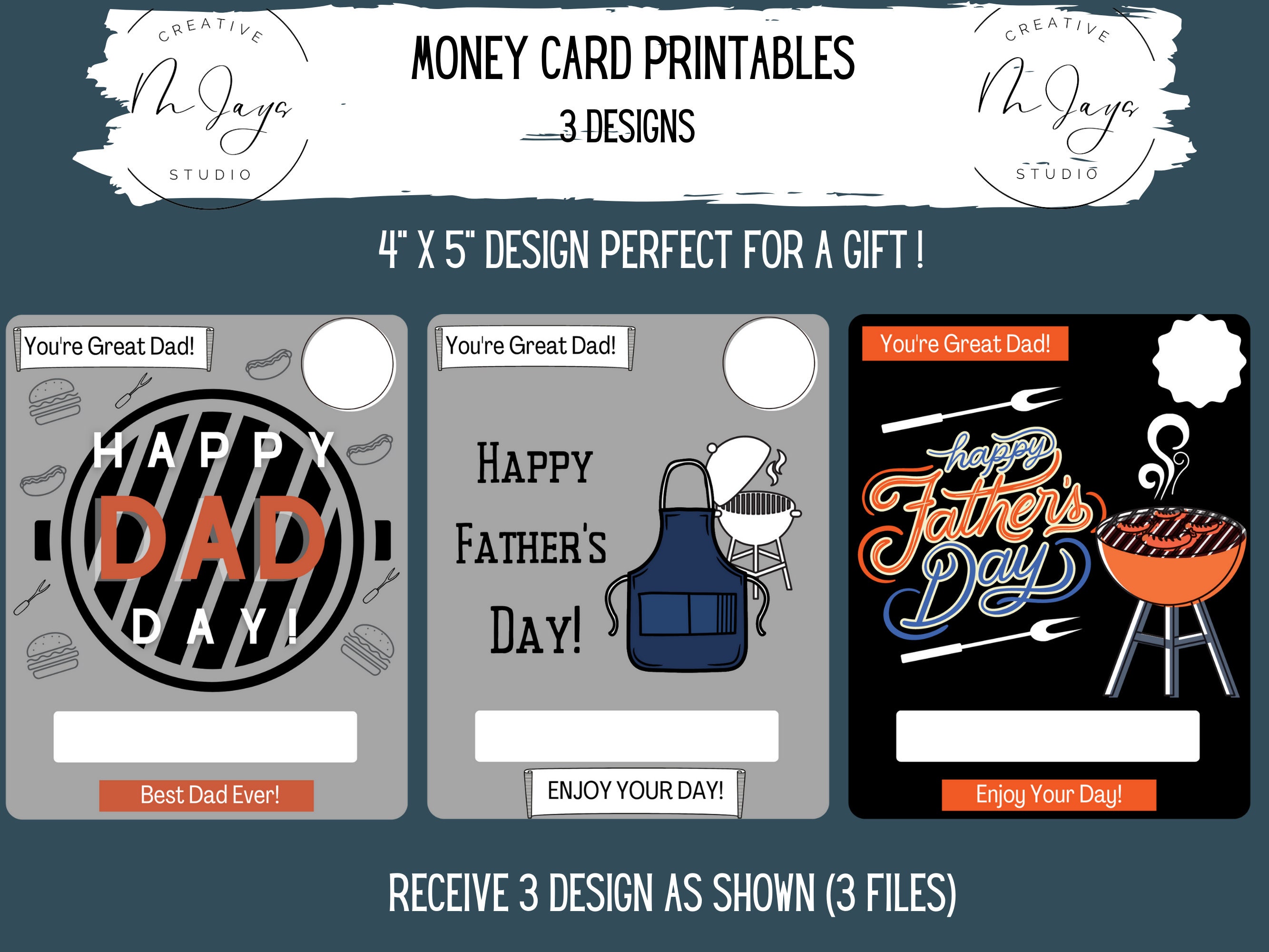 Printable Father's Day Money Card, Money Card PNG Bundle, Money Card ...