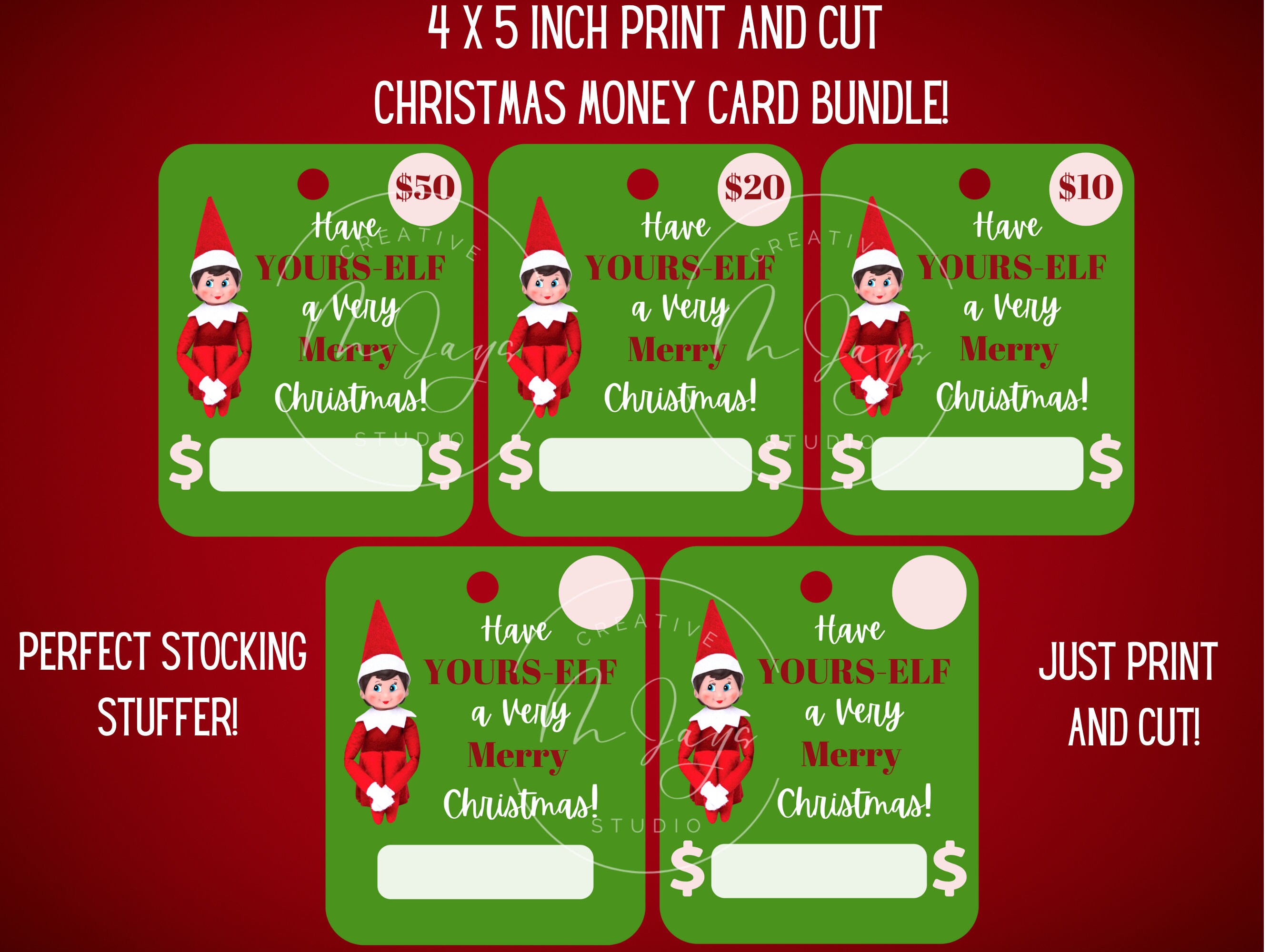 Printable Christmas Card, Christmas Card, Stocking Stuffer, Gift Card ...