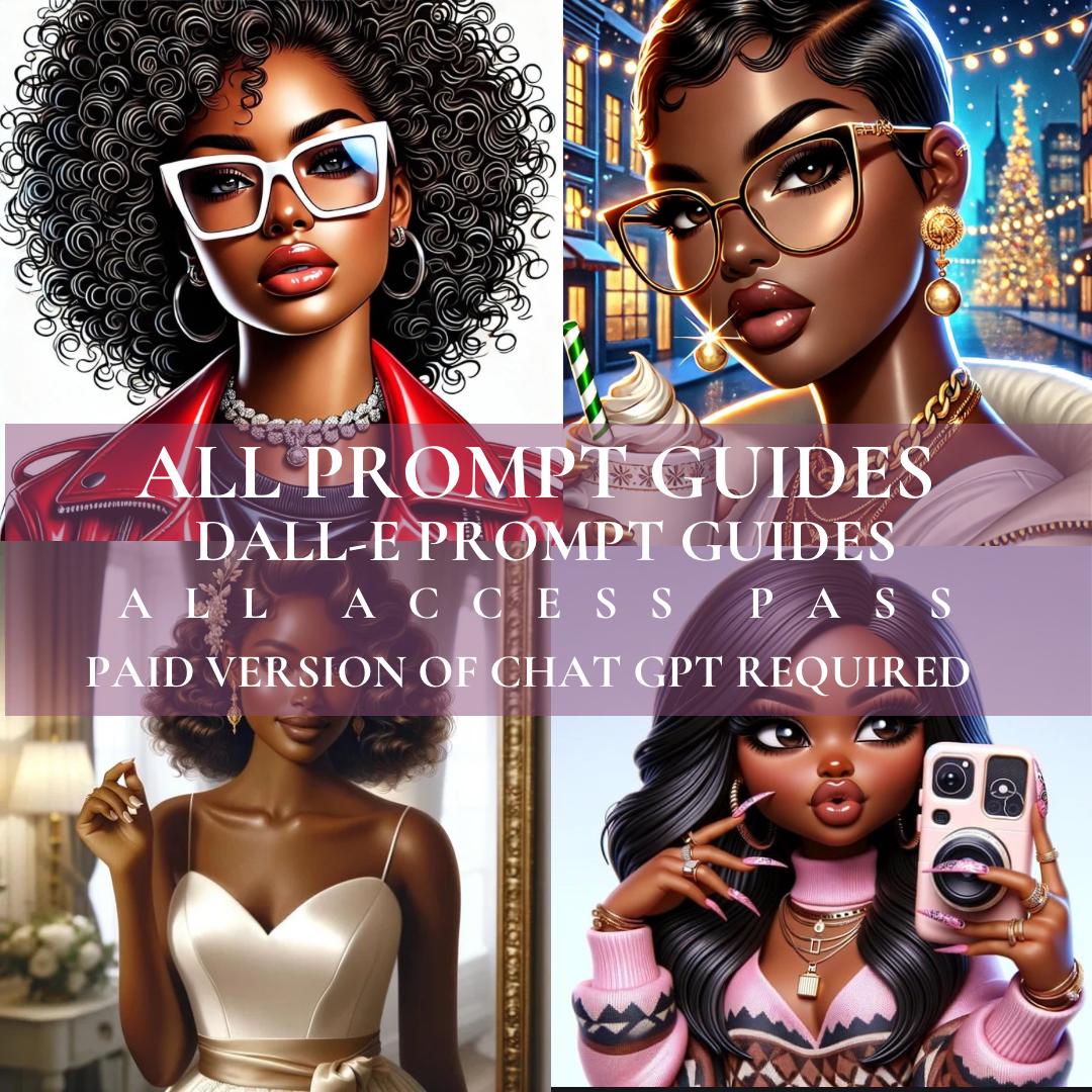 DALLE Prompt Guide, Dall-e 3 Prompts, Dall-e GPT, Include All Access Pass, Current and Future ...
