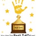 Trophy Handprint Art Gift for Dad, Fathers Day Handprint Craft, Gift ...