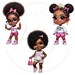 Little Black Girl Clip Art, 10 PNG Bundle, Afro Girls, Brown Kids ...