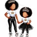 Little Black Girl Clip Art, 10 PNG Bundle, Afro Girls, Brown Kids ...