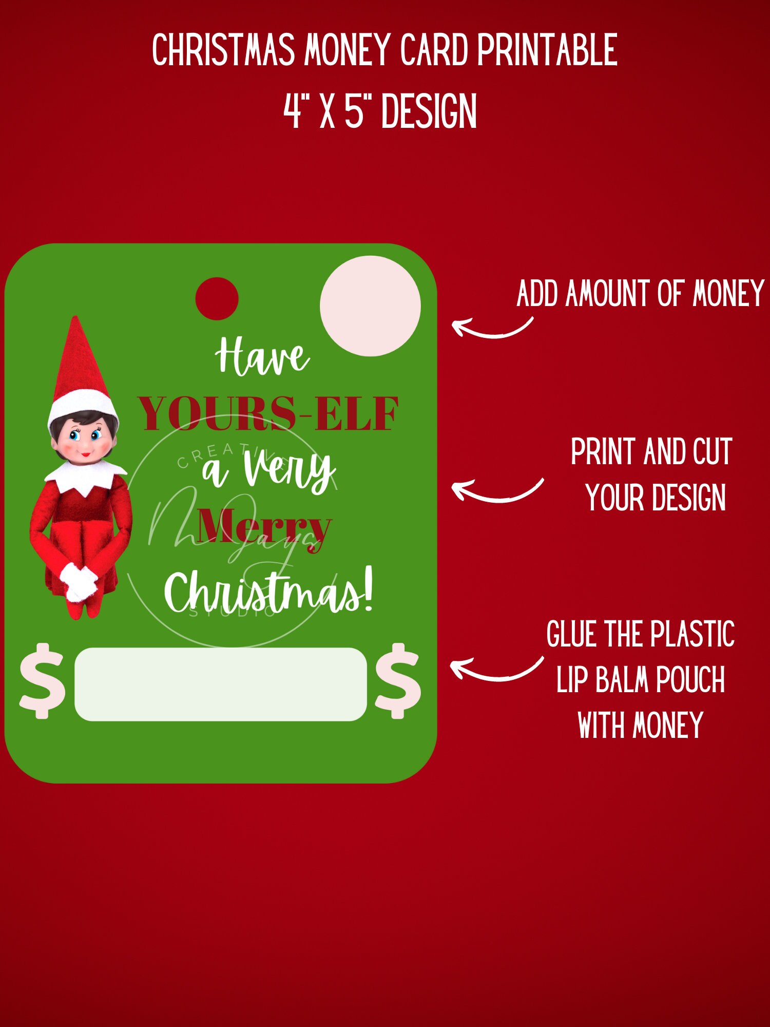 Printable Christmas Card, Christmas Card, Stocking Stuffer, Gift Card ...