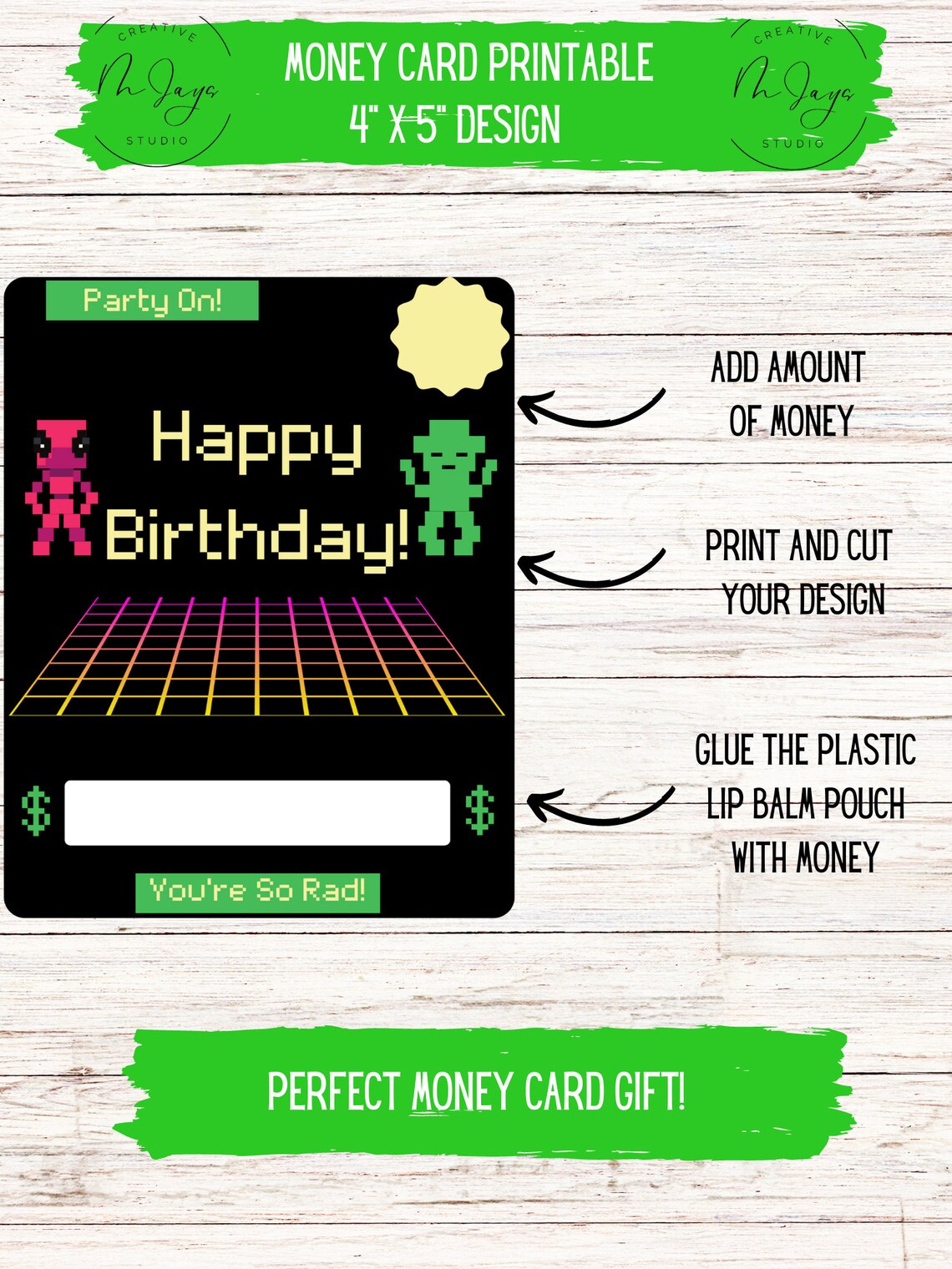 Money Card PNG, Money Card Template, Birthday Money Card - Etsy