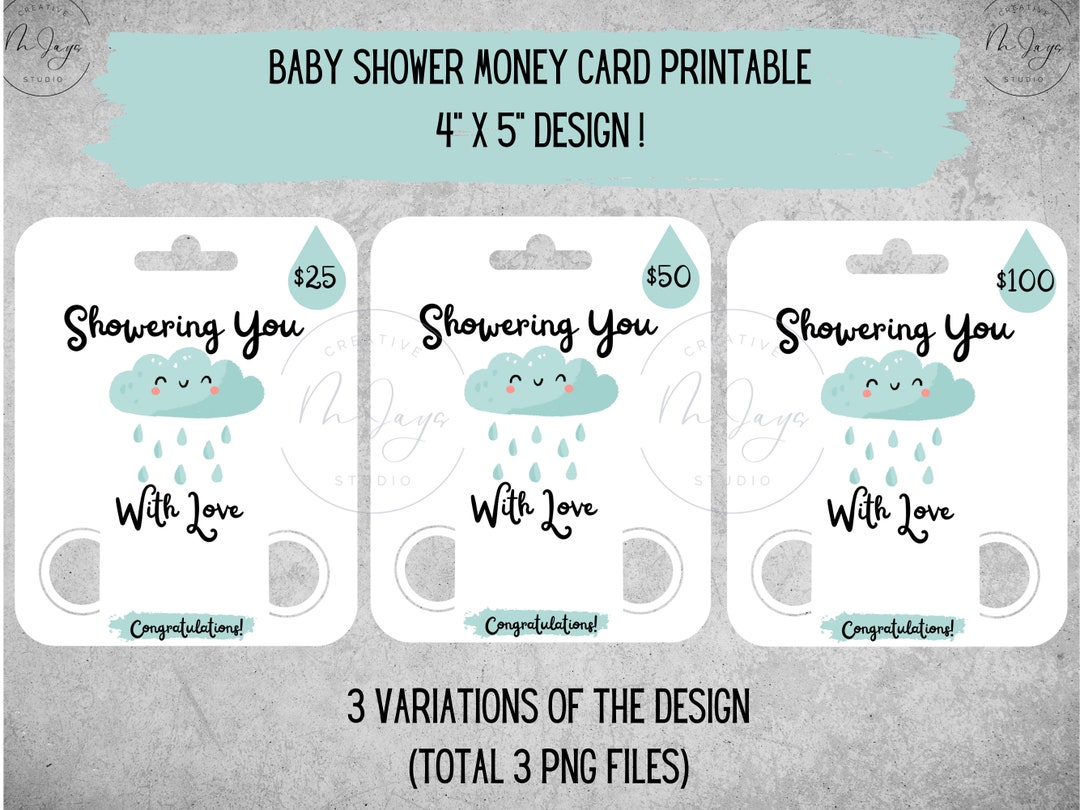 Welcome Baby Gift, Money Card Holder, Money Card PNG, Baby Shower Gift ...