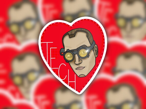 Star Wars the Bad Batch Tech Heart Sticker - Etsy