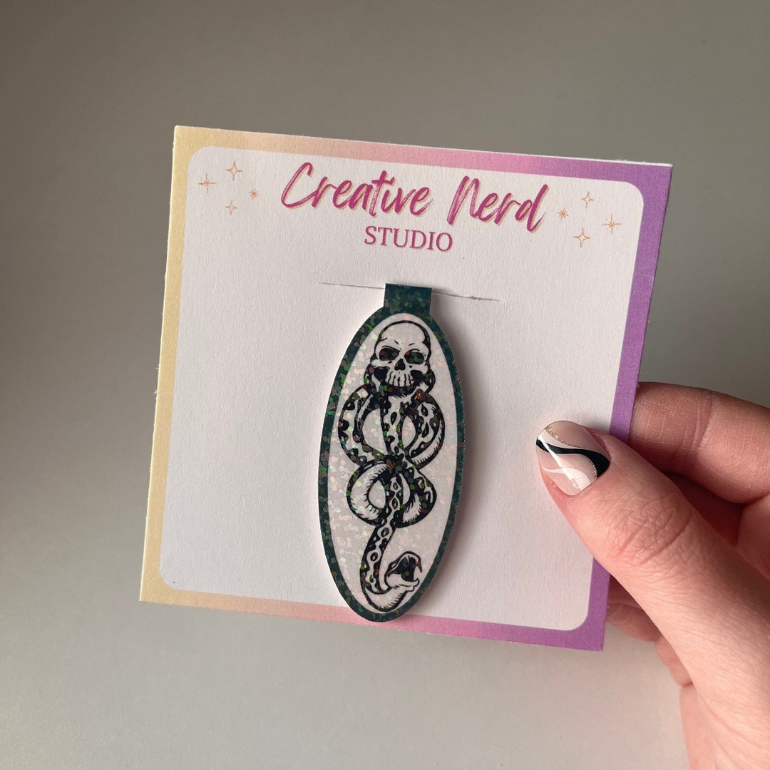 Wizard World Inspired Dark Snake Mark Holographic Magnetic Bookmark - Etsy