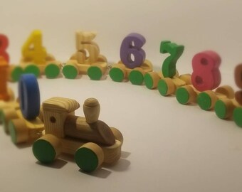 Wooden Train Numbers - Etsy