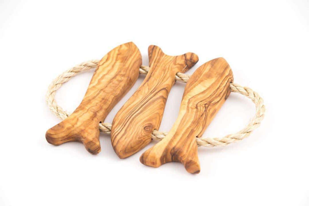 Olive Wood Fish Trivet - Etsy
