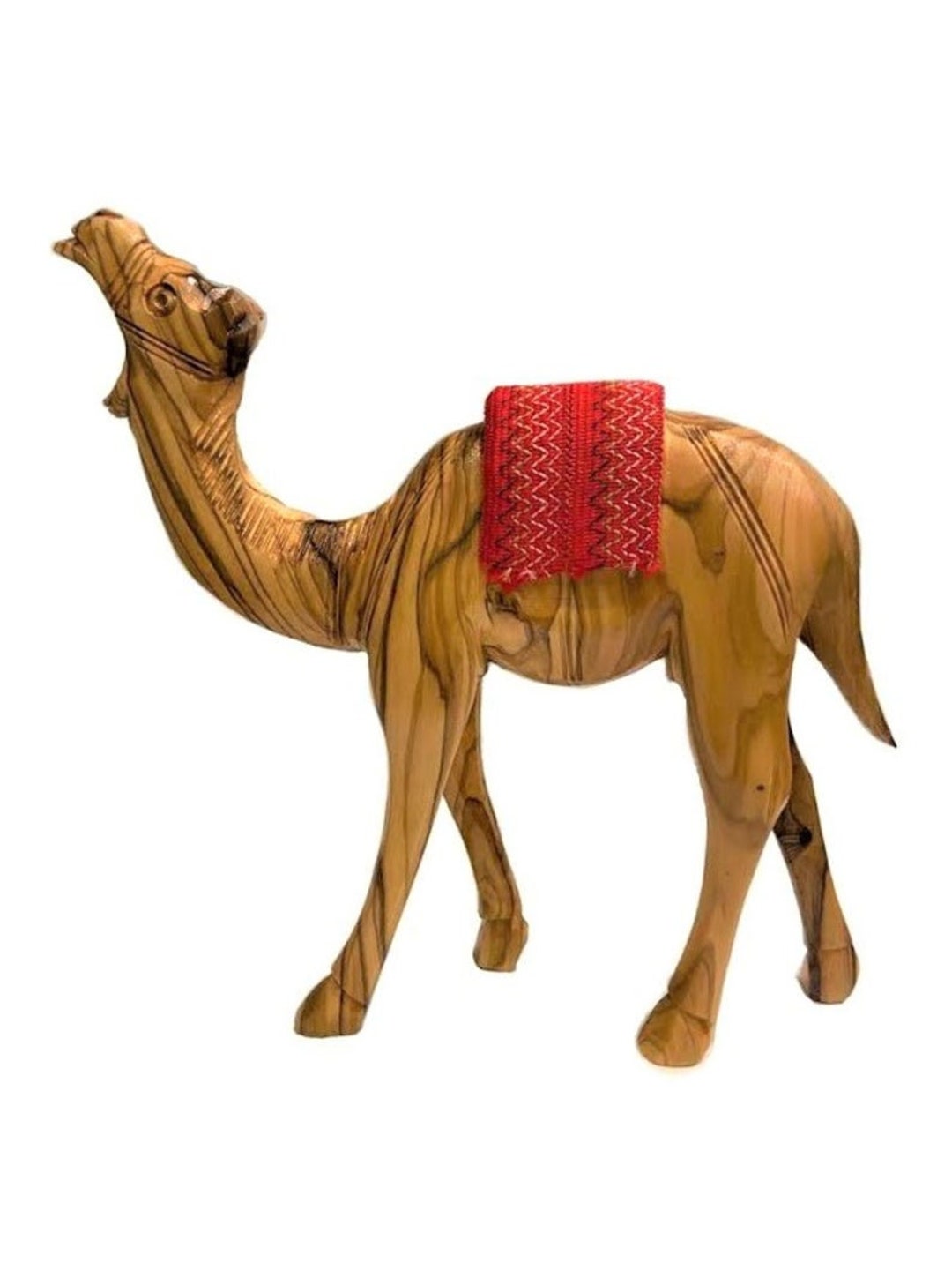Olive Wood Camels (3 Piece Set) With Red Blankets - Etsy