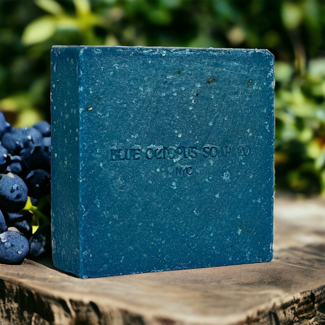 Blueberry + Oatmeal Natural Soap Bar, Cold Processed Artisanal Soap ...