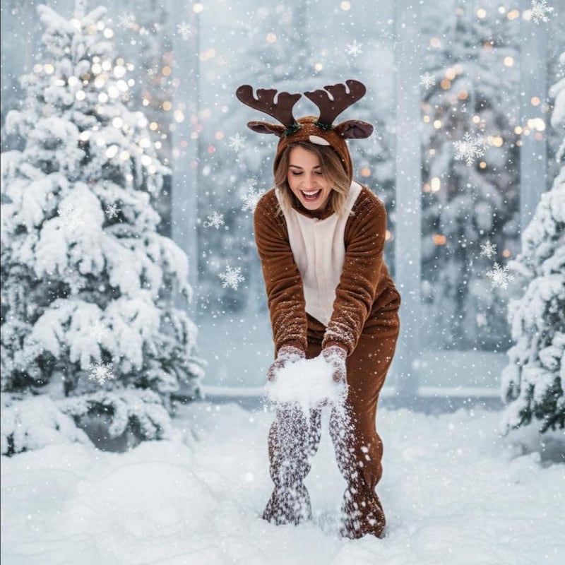 Reindeer Onesie Pajamas - Etsy