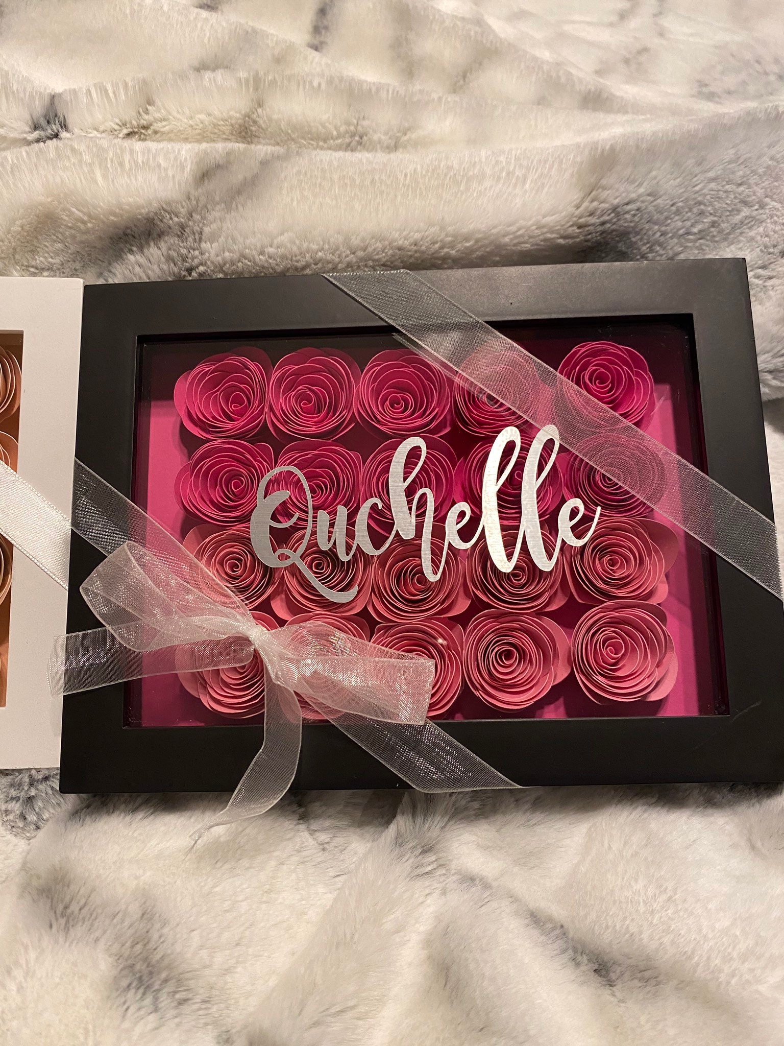 Flower Shadow Box, Custom Shadow Box, Personalized Flower Box ...