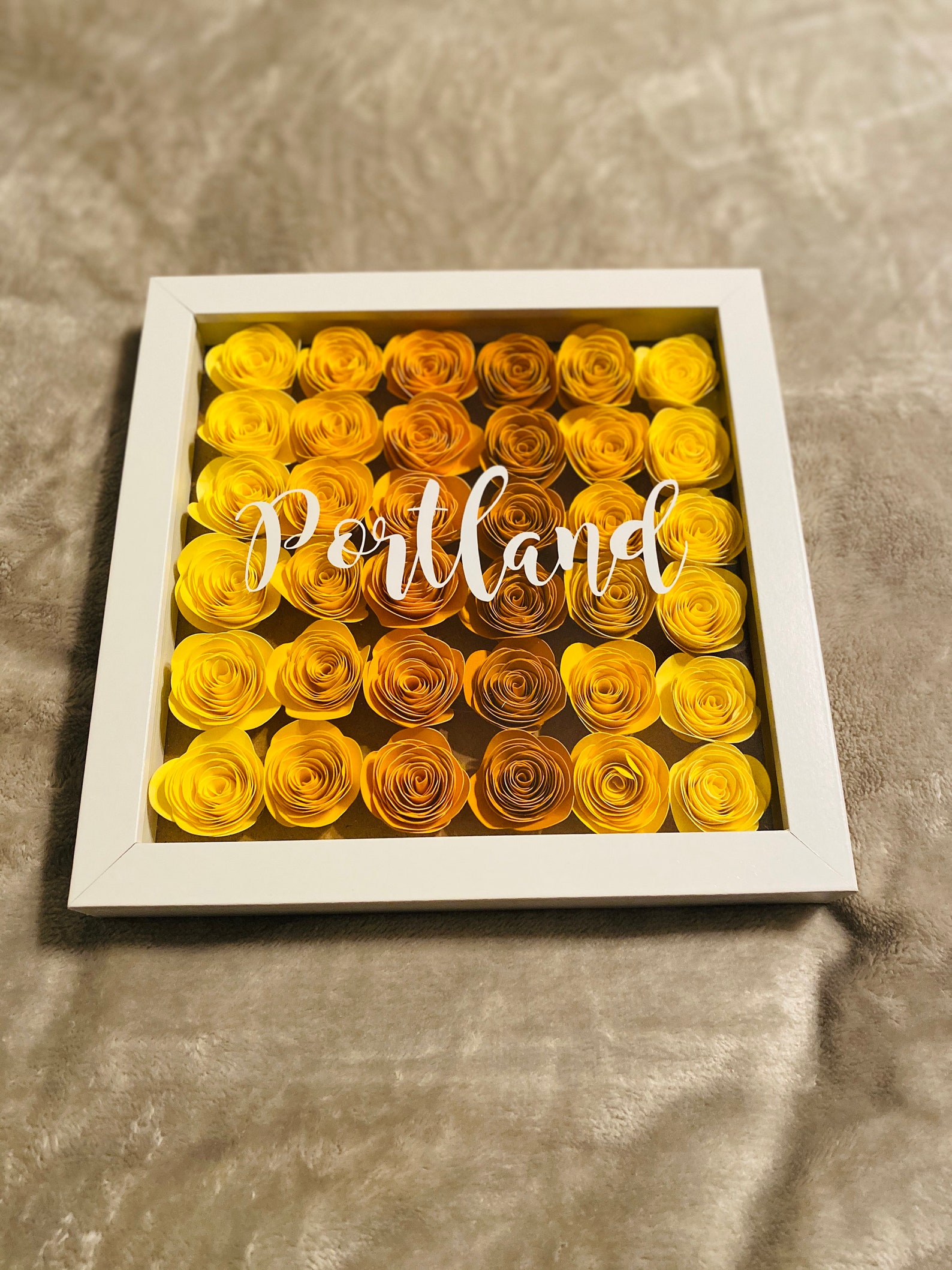 Flower Shadow Box, Custom Shadow Box, Personalized Flower Box ...