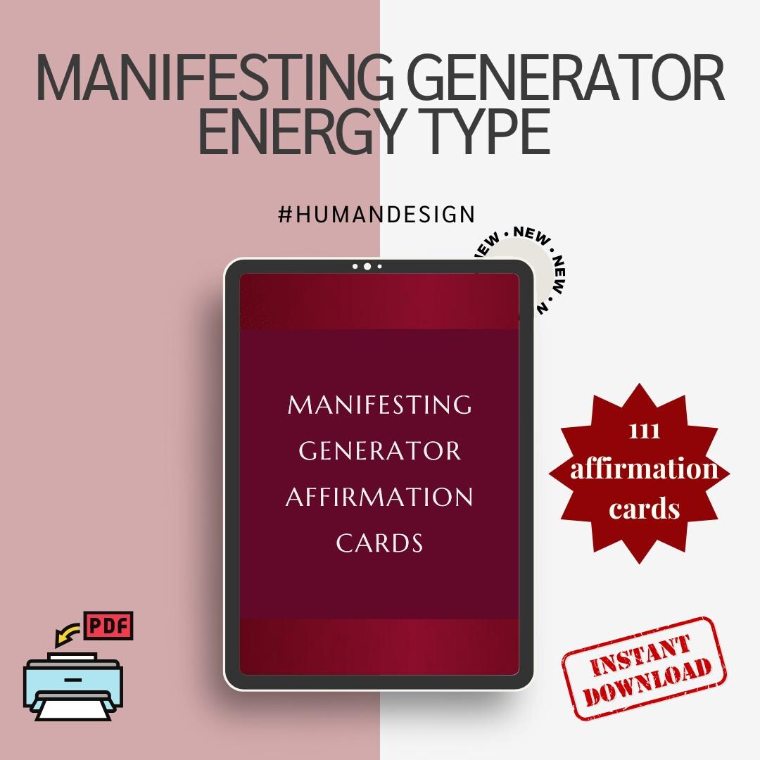 111 Manifesting Generator Human Design Affirmation Cards I Printable I ...