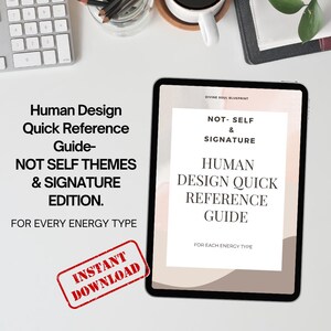 Human Design Quick Reference Guide, Not-self Themes & Signature ...