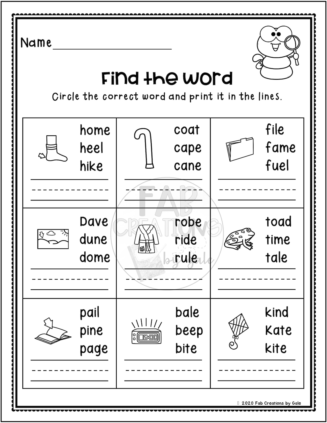 Long Vowel Practice and Review First and Second Grade | Etsy