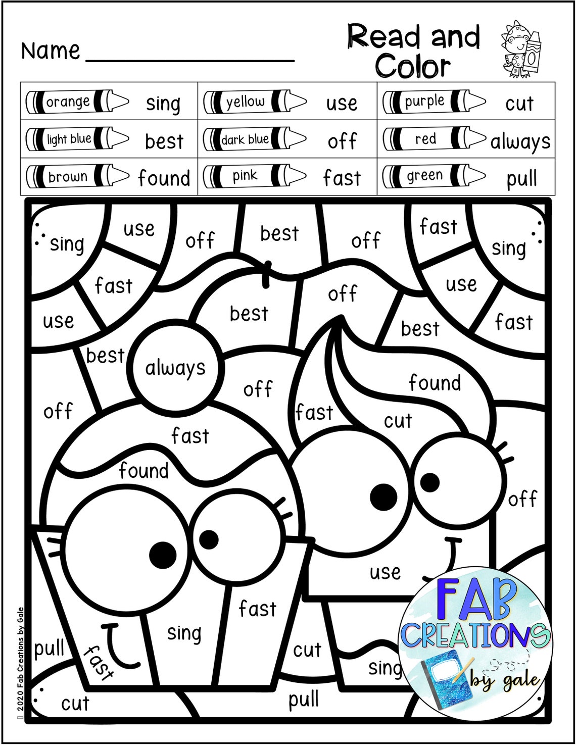 Sight Word Color by Code for High Frequency Words First-third Grade ...